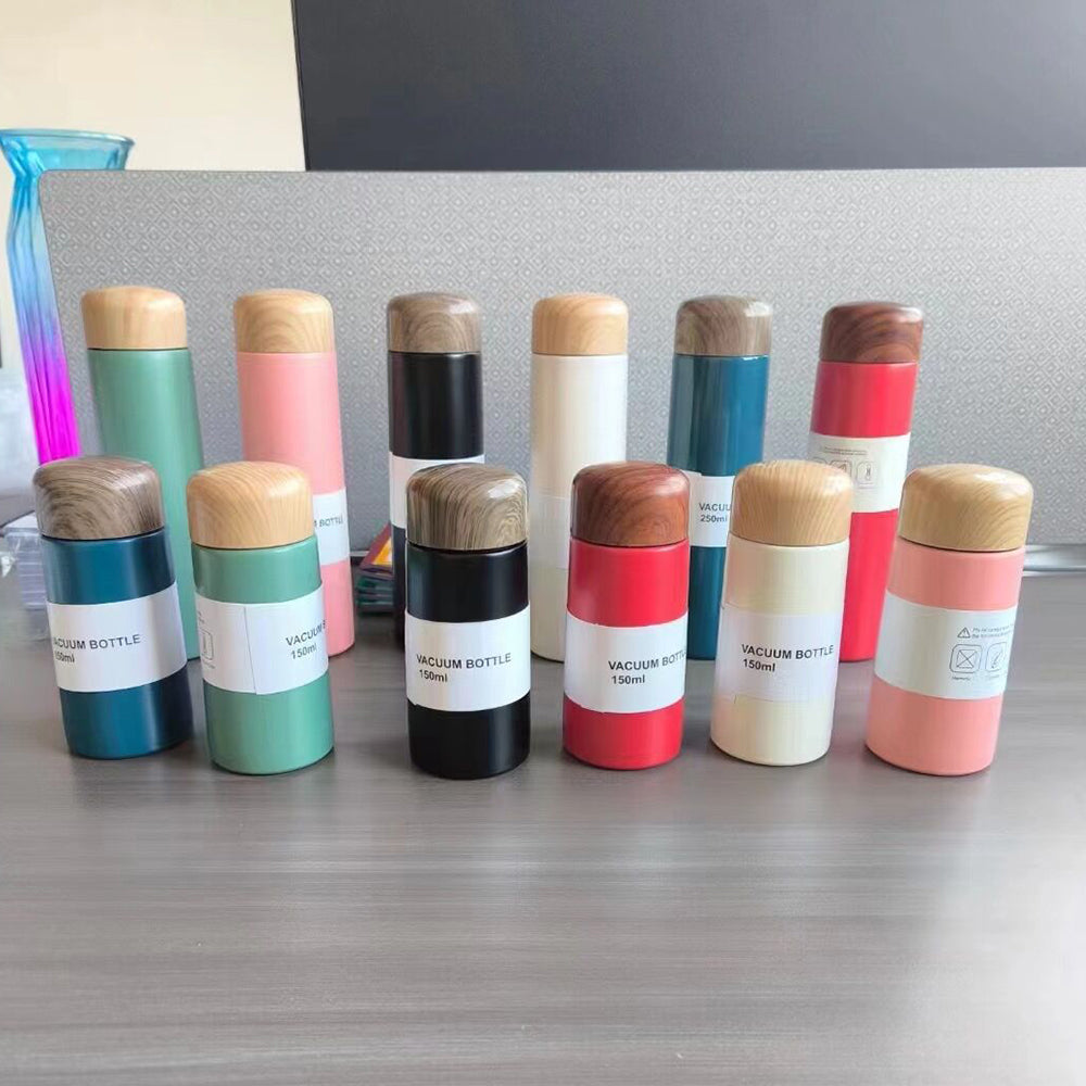 mini cute 150ml 250ml stainless steel cup with bamboo lid_miki – Blanks ...